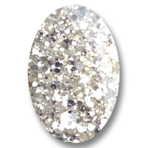 Gel Nail Polish Glitter Gel -Titanium (silver) -HEMA Free - Qutique